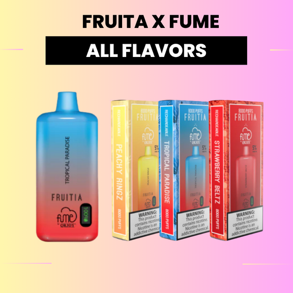 FRUITIA X FUME DISPOSABLE VAPE 8000 Puffs 5% – FUMEHQD.COM
